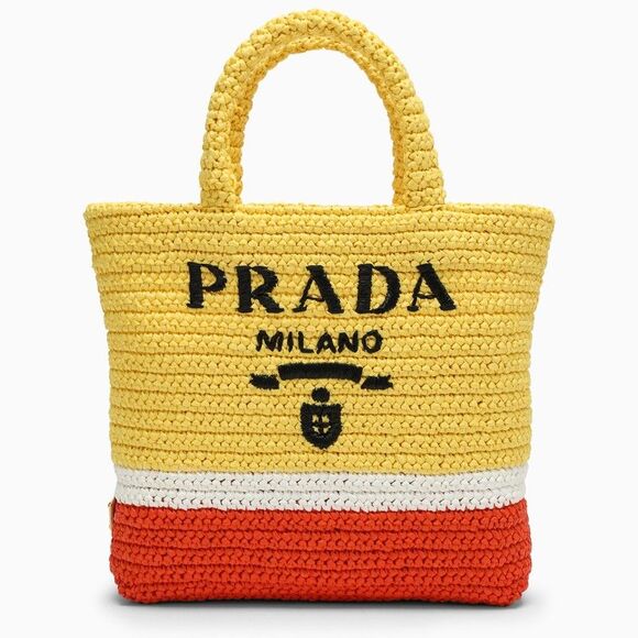 Prada | Bags | Prada Yellowred Straw Bag | Poshmark